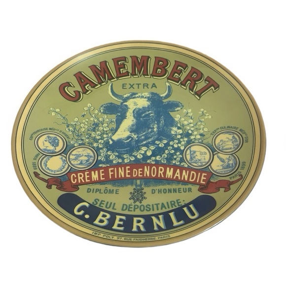 bia | Accents | Bia French Cheese Label Camembert Extra Fin Plate Red ...